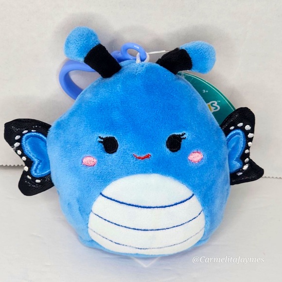Squishmallows | Toys | Waverly Blue Monarch Butterfly Clip Original ...